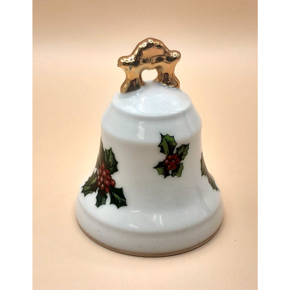 Lefton | Accents | Vintage Lefton Christmas Dinner Bell Porcelain Holly ...